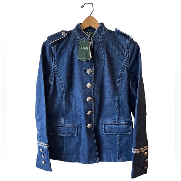 Lauren Ralph Lauren | Jackets & Coats | Lauren Ralph Lauren Bluestar Military Combat Jean Jacket ...
